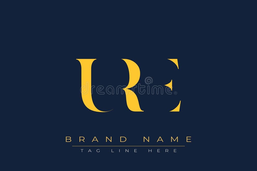 URE Abstract Letter Logo Design Stock Vector - Illustration of logotype ...