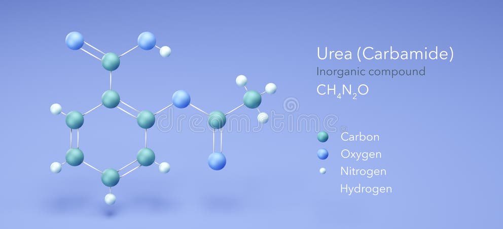 Urea, Carbamide, Inorganic Compound, Molecular Structures, 3d Model ...