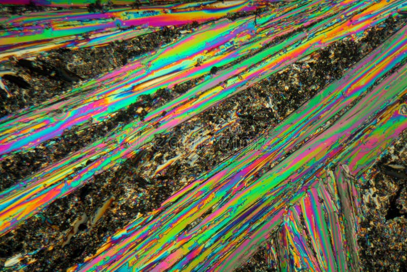 Urea Crystals Under the Microscope. Stock Image - Image of crystalline ...