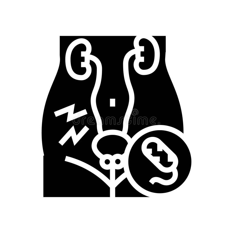 Urethritis Urology Glyph Icon Vector Illustration Stock Vector ...