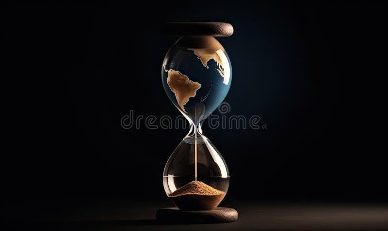 The Urgency of Climate Change Earth in an Hourglass. Creating Using ...