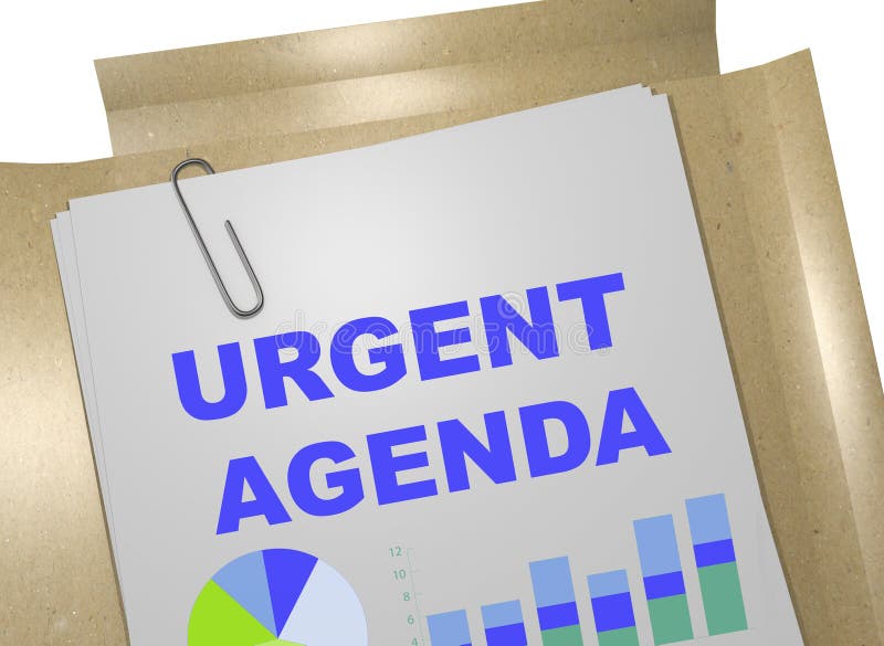 Urgent Agenda - Business Concept Stock Illustration - Illustration of ...