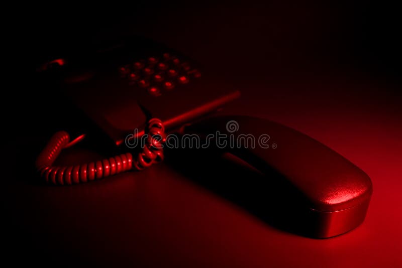Urgent Anxious Night Phone Call Stock Photo - Image of call, color ...