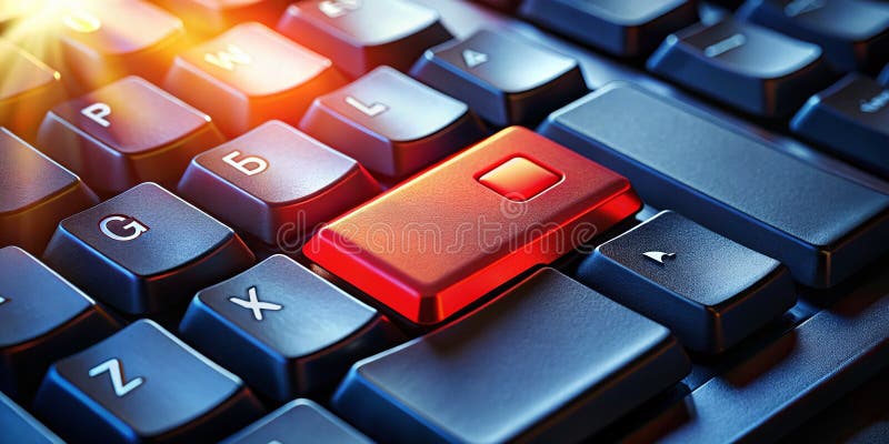 Urgent Assistance a Vibrant Red Help Button on a Modern Computer Keyboard Perfect for User ...