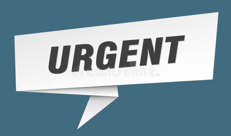 Urgent Banner. Urgent Speech Bubble, Label, Sticker, Sign Template ...