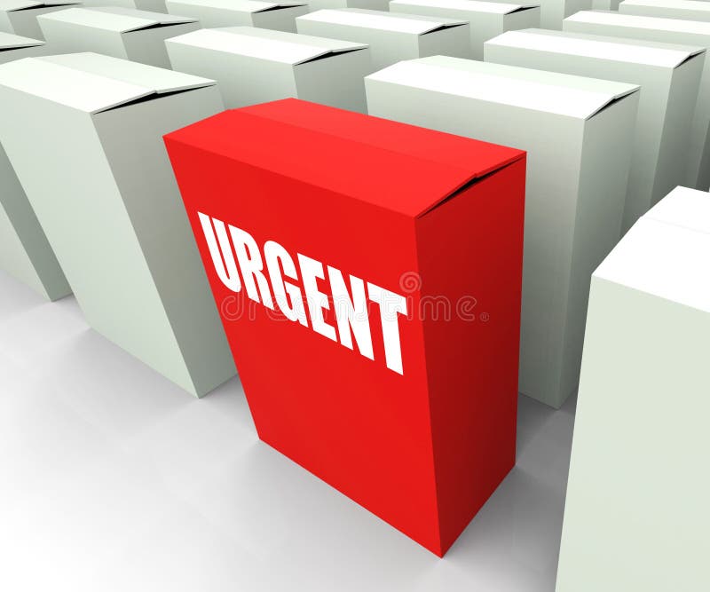 Urgent Box Refers To Urgency Priority and Critical Stock Illustration ...