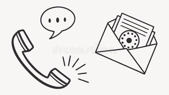 Urgent Communication, Ringing Phone and Email, Vector Design Generative ...