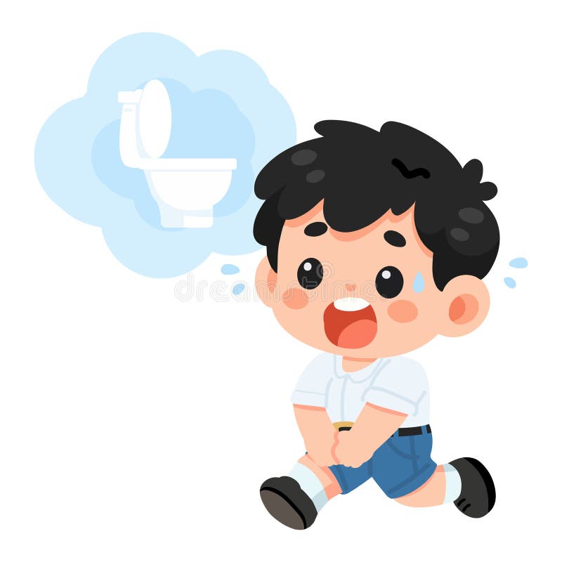 Urgent Dash to the Toilet stock vector. Illustration of caucasian ...