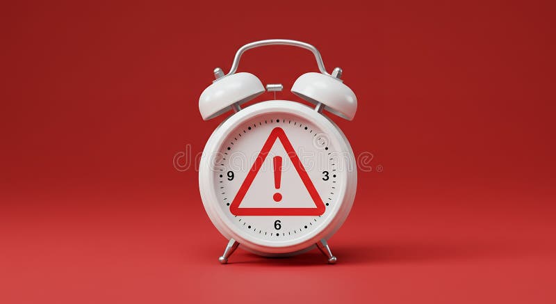 Urgent! Deadline Alert: Red Warning Clock - Time Management ...