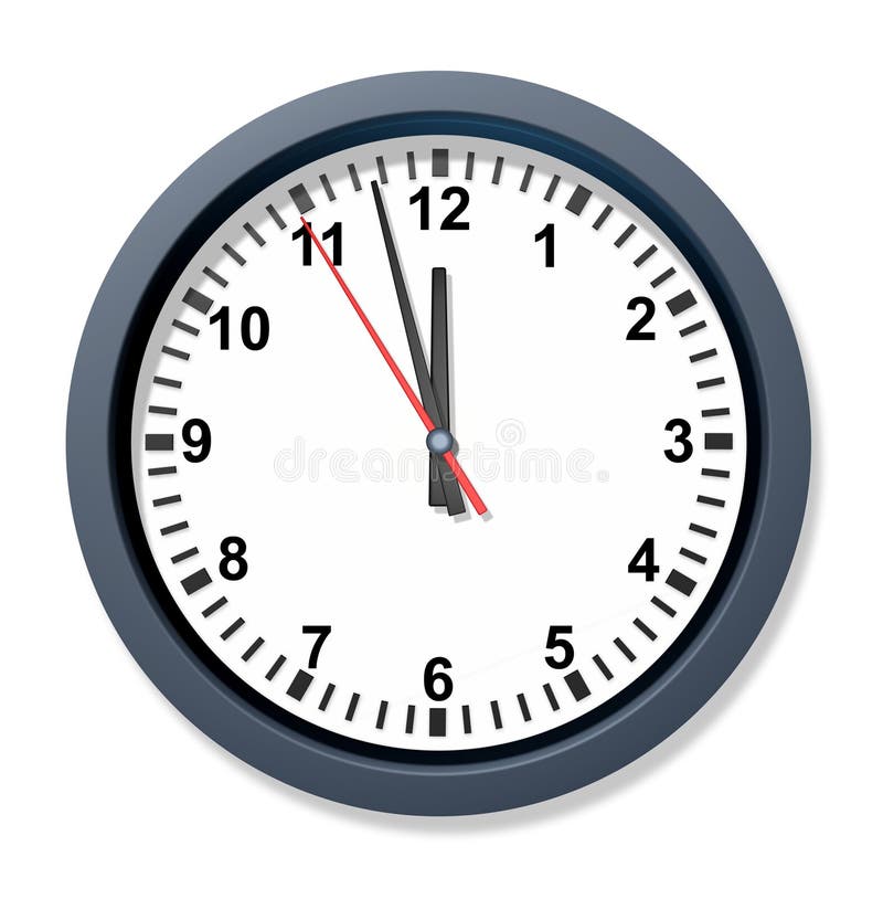 Urgent Deadline with a Clock Stock Illustration - Illustration of ...