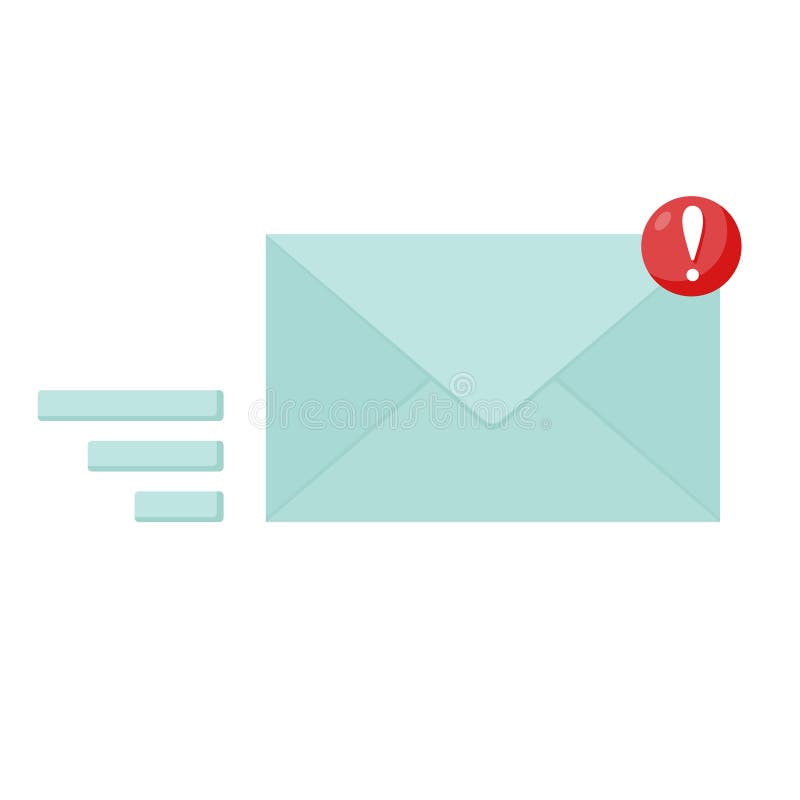 Envelope Icon Urgent Email Isolated Design Vector Illustration Stock ...