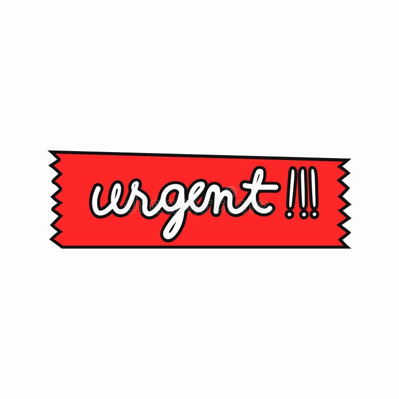 Urgent Icon Isolated on White Background Stock Vector - Illustration of ...