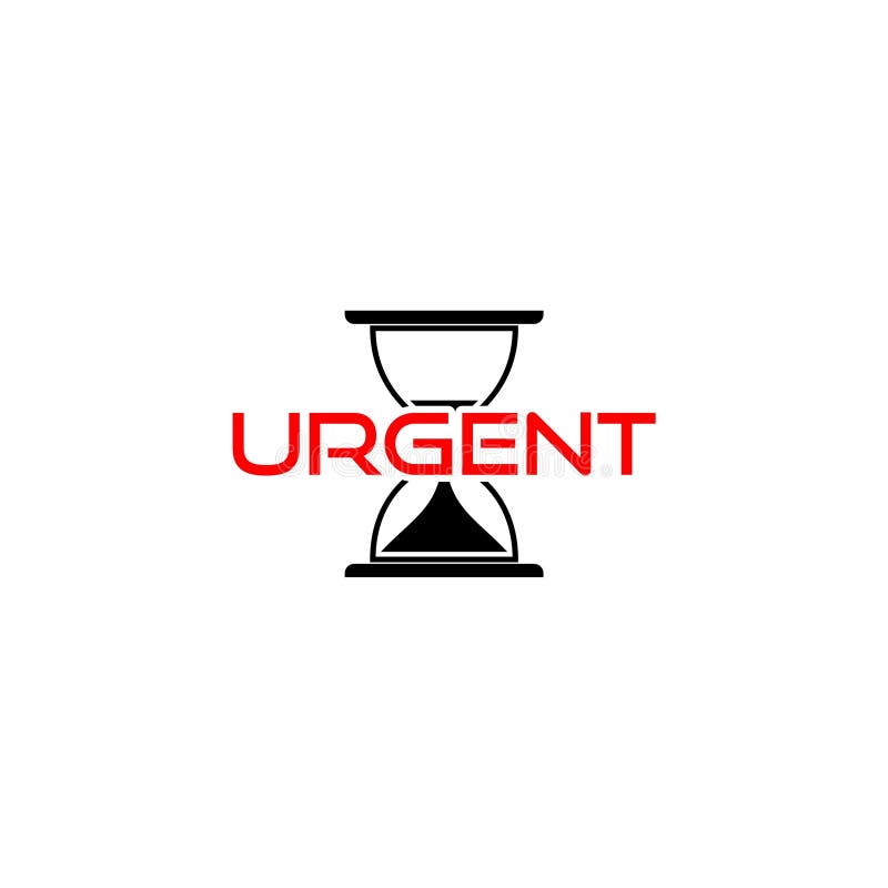 Urgent Logo Icon Isolated on White Background Stock Vector ...