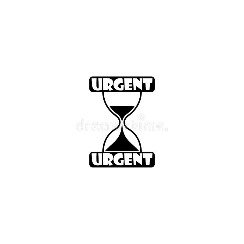Urgent Logo Icon Isolated on White Background Stock Vector ...