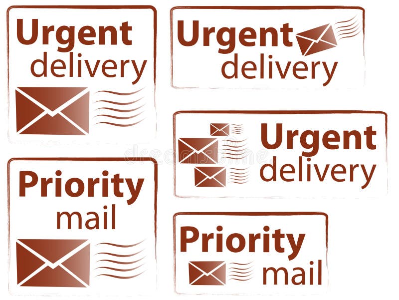 Urgent Envelope Means High Priority or Very Important Mail Stock ...