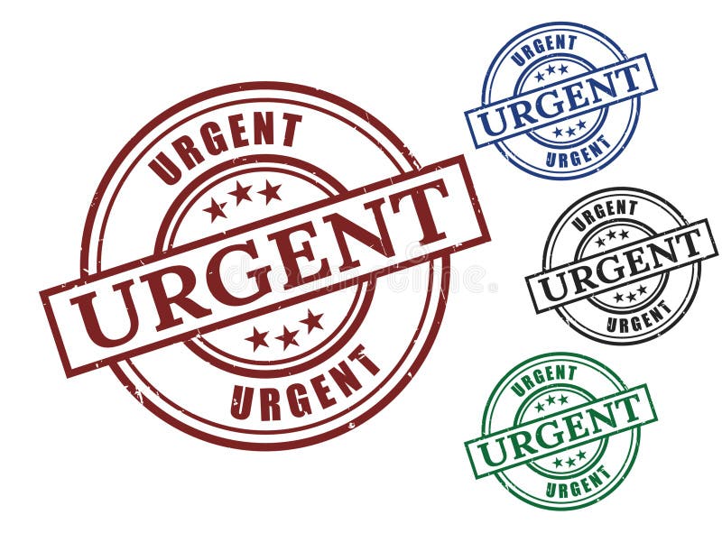 Urgent Stamp Vector Set, Important Notice Mark Stock Vector ...