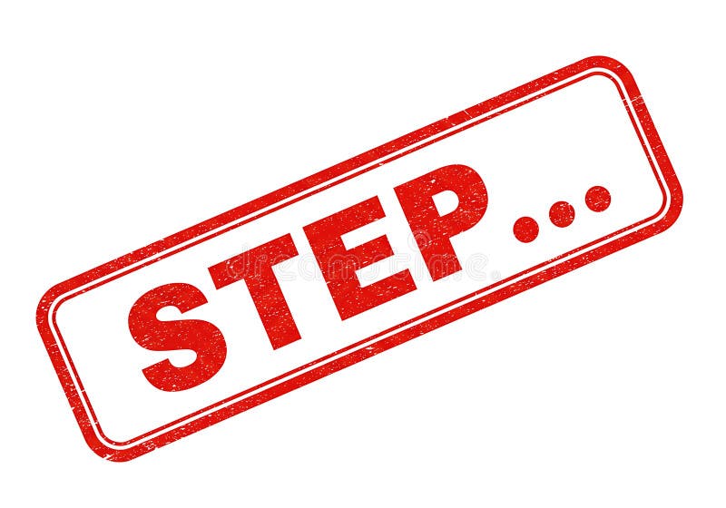 Step Urgent Bold Red Stamp Rugged Distressed Design for Urgency Stock ...