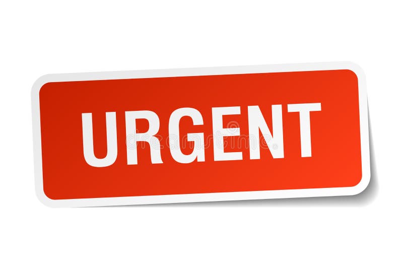 Urgent sticker. stock vector. Illustration of paper - 153452979
