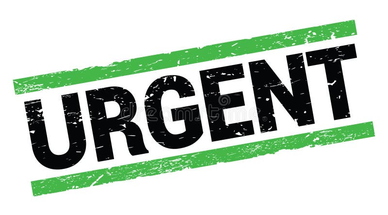 URGENT Text on Green Rectangle Stamp Sign Stock Illustration ...