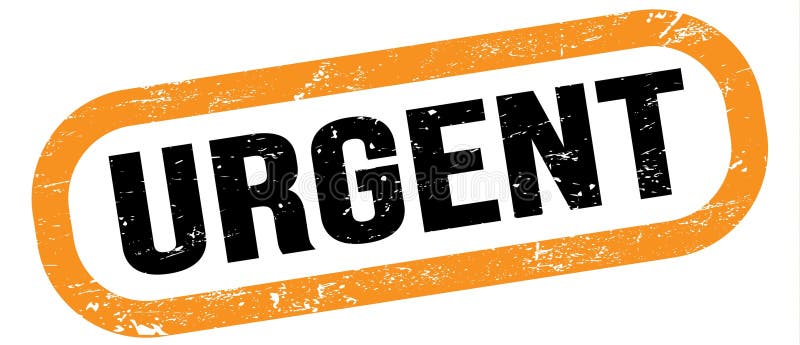 URGENT, Text Written on Orange-black Stamp Sign Stock Illustration ...