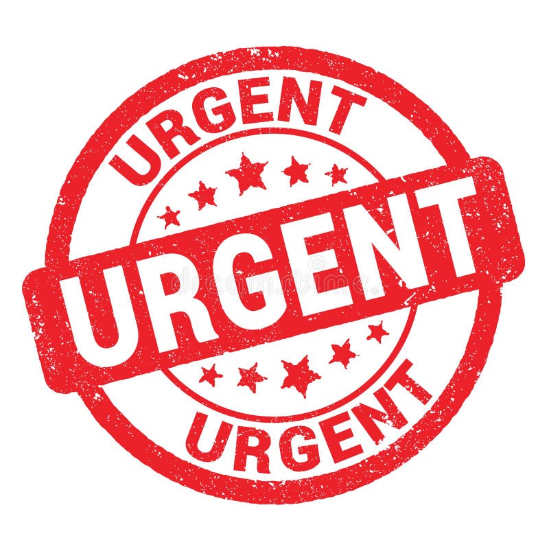 URGENT Text Written on Red Stamp Sign Stock Illustration - Illustration ...