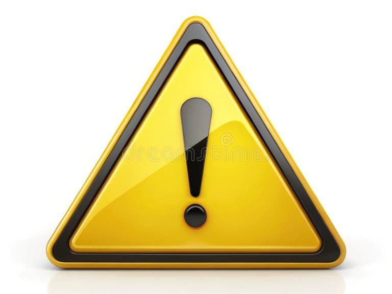 Urgent Warning Triangle Sign Yellow Caution Alert for Safety and System ...