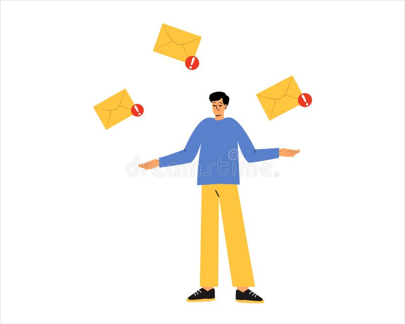 Urgent Work Has Fallen on My Head Stock Vector - Illustration of ...