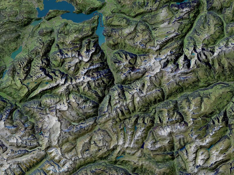Uri, Switzerland. High-res Satellite. No Legend Stock Illustration ...