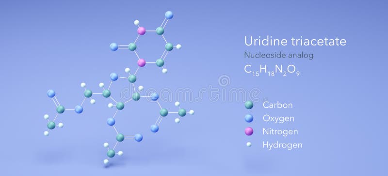 Uridine Triacetate Molecule, Molecular Structures, Nucleoside Analog ...