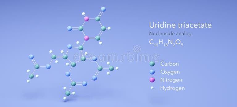 Uridine Triacetate Molecule, Molecular Structures, Nucleoside Analog ...