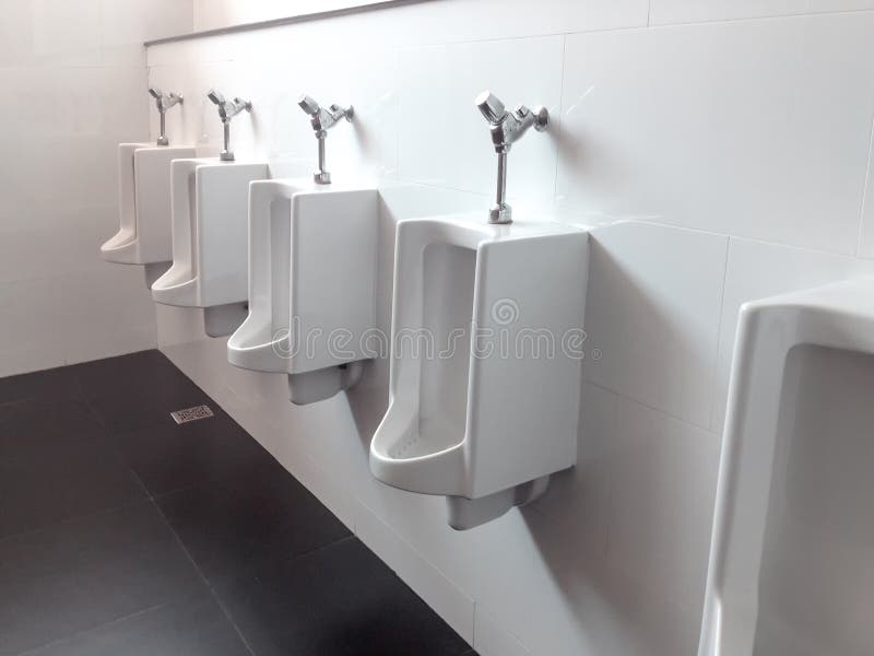 Urinal in the bathroom stock image. Image of restroom - 159448787