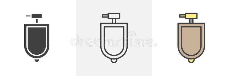 Urinal icon vector stock vector. Illustration of outline - 348469826