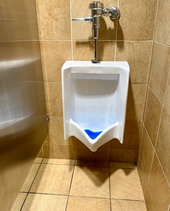 A Urinal in a Modern Restroom Stock Image - Image of ceramic, metal ...