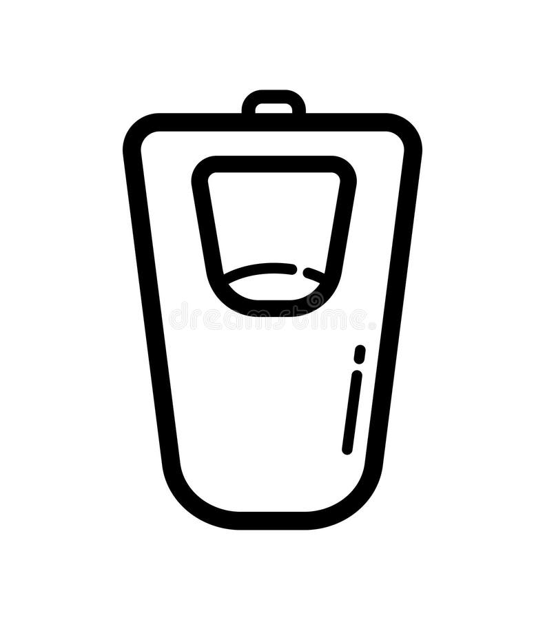 Urinal Vector Icon in Outline Style Stock Vector - Illustration of ...