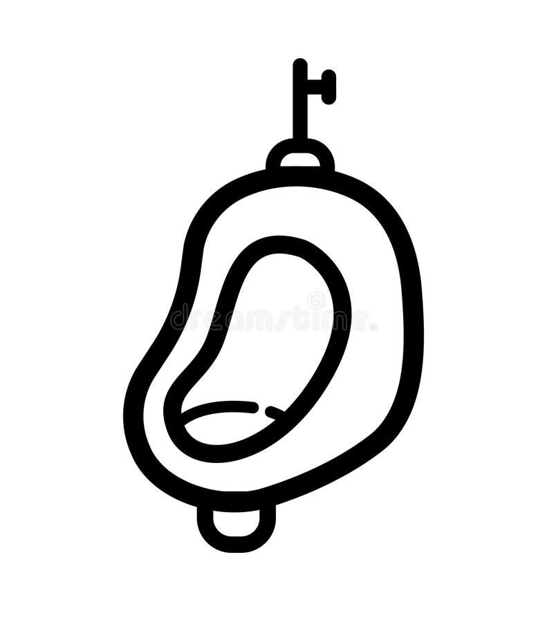 Urinal Vector Icon in Outline Style Stock Vector - Illustration of pictogram, line: 216312270