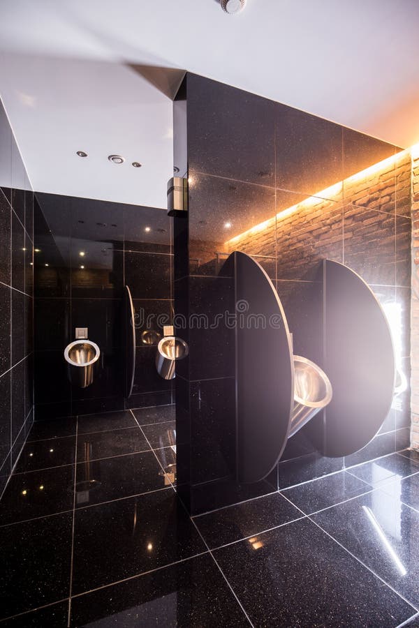 Urinals in male toilet stock photo. Image of closet, urinal - 61522132