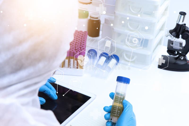 Urine Test To Look for Abnormalities from Urine Stock Image - Image of ...