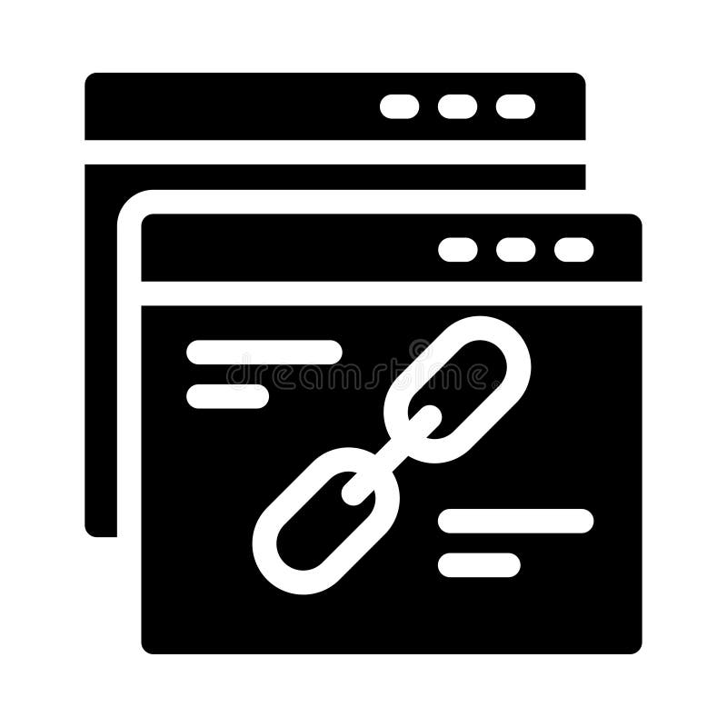 URL glyph flat vector icon stock vector. Illustration of sign - 158469618