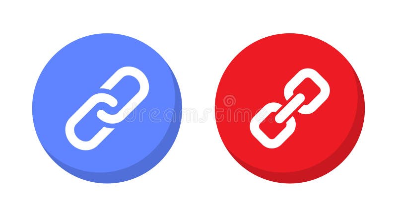 Url Link, Chain Icon Vector in Flat Style Stock Vector - Illustration ...