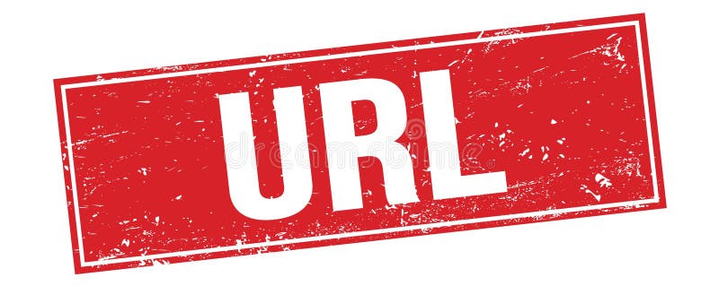 URL Text on Red Grungy Rectangle Stamp Stock Illustration ...