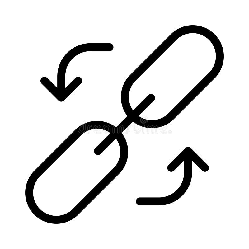 URL thin line vector icon stock vector. Illustration of link - 153047776