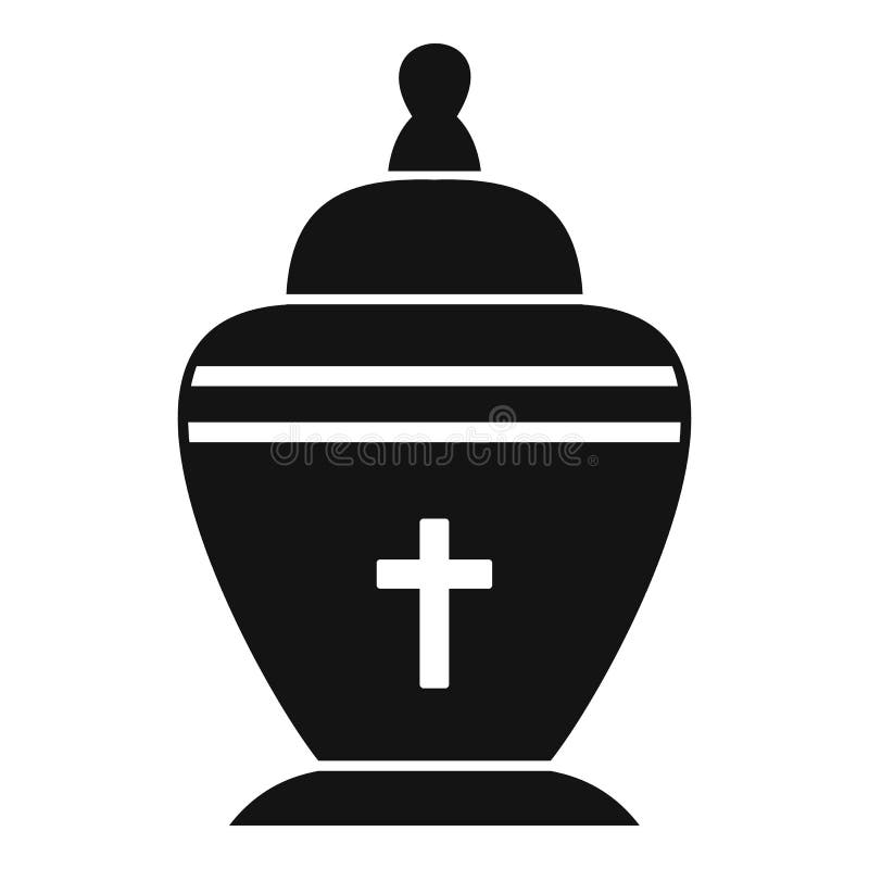 Urn icon, simple style stock vector. Illustration of traditional - 80571019