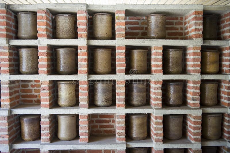 Urns in wall stock image. Image of cremation, grief - 125033223