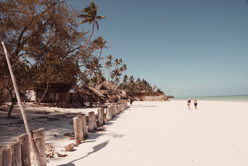 The White Sands of Uroa Beach, Zanzibar Stock Image - Image of zanzibar ...