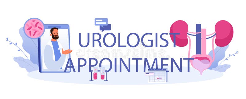 Urology Typographic Header. Idea of Kidney and Bladder Treatment ...
