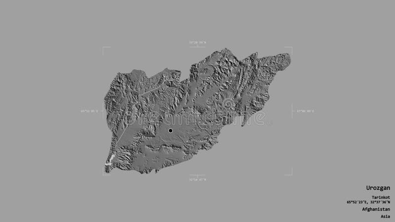 Urozgan - Afghanistan. Bounding Box. Bilevel Stock Illustration ...