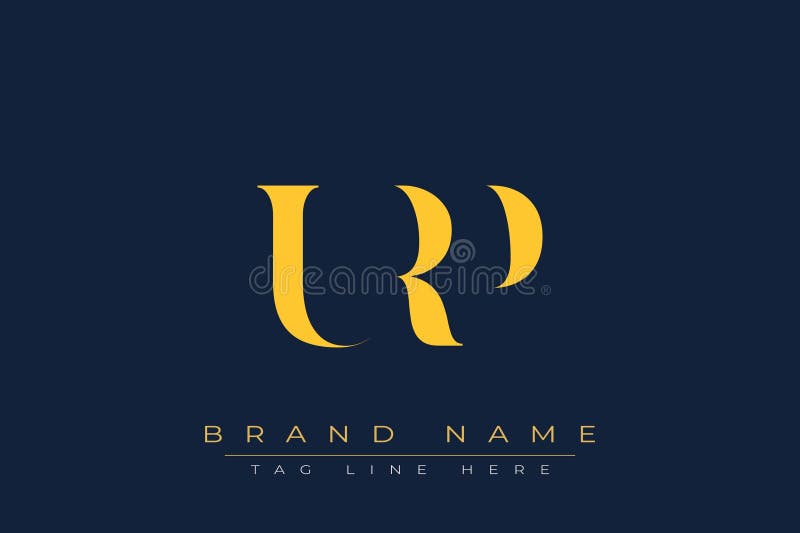 URP Abstract Letter Logo Design Stock Vector - Illustration of ...