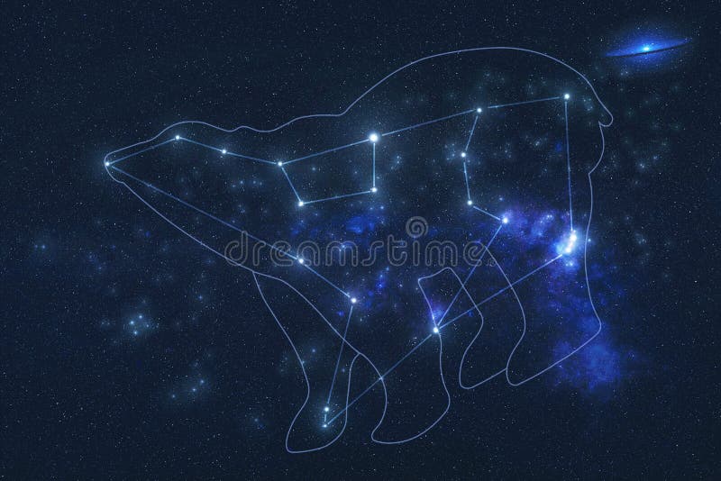 Ursa Major Constellation in Outer Space Stock Illustration ...