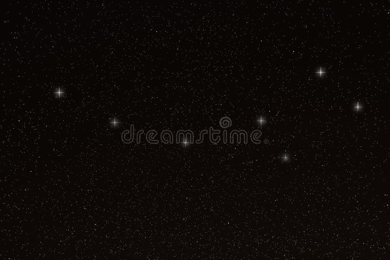 Ursa Minor, Little Dipper Constellation, Little Bear Stock Photo ...