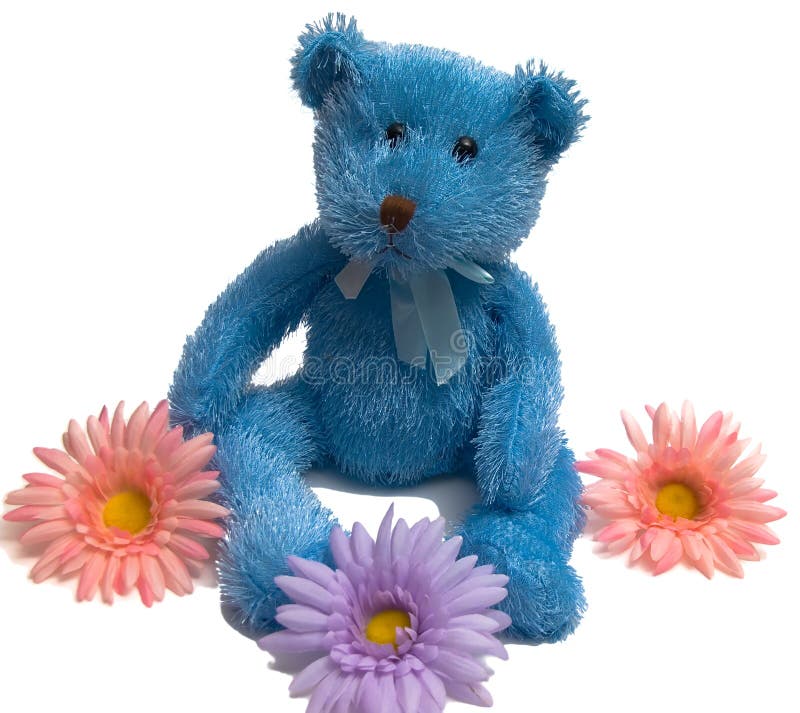 Urso azul da peluche imagem de stock. Imagem de presentes - 1864927